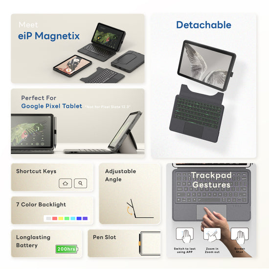 eiP Magnetix Keyboard Case for Pixel Tablet – eiP Store
